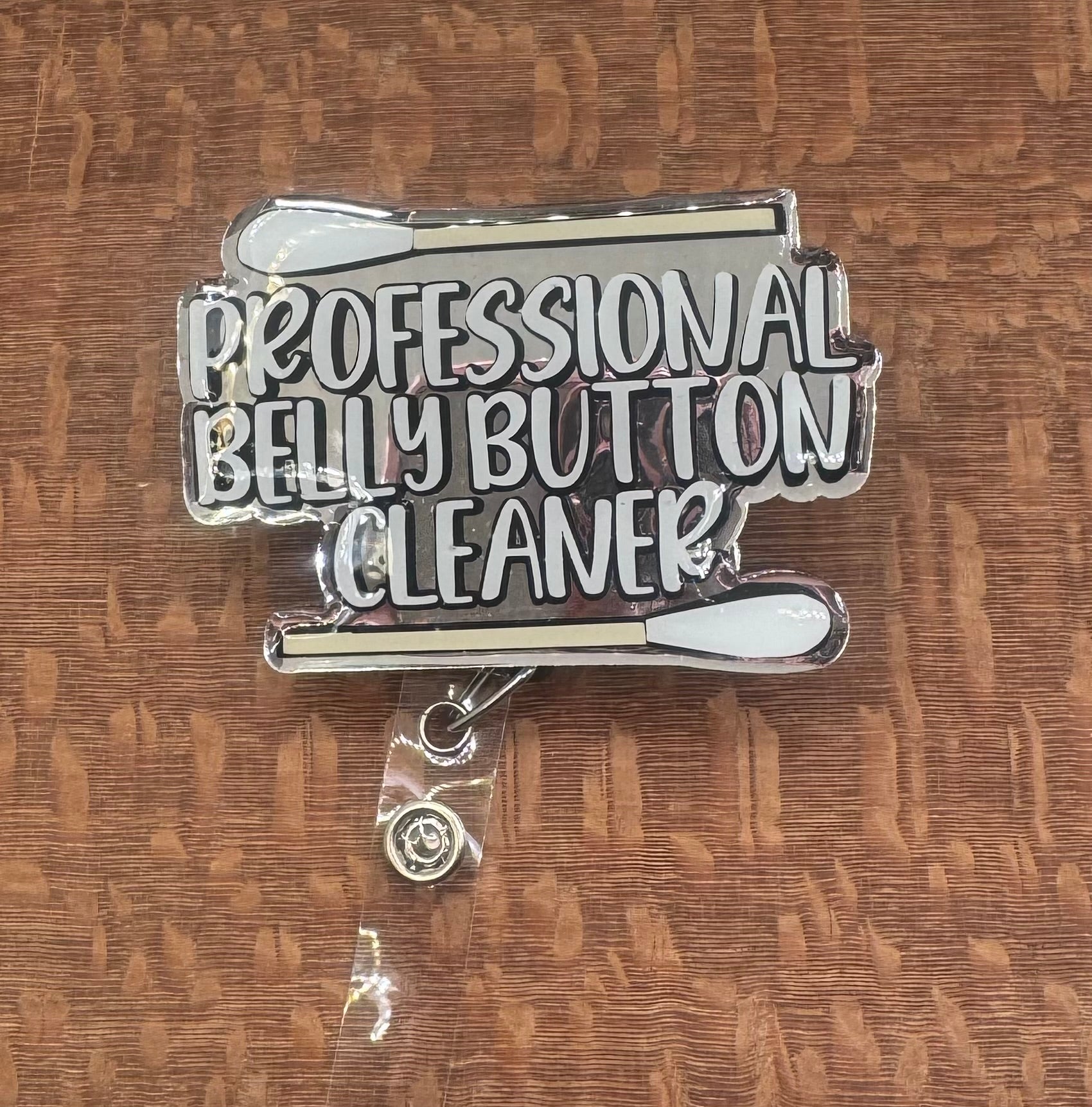 Professional Belly Button Cleaner Badge Reel – UnderwoodWorksllc