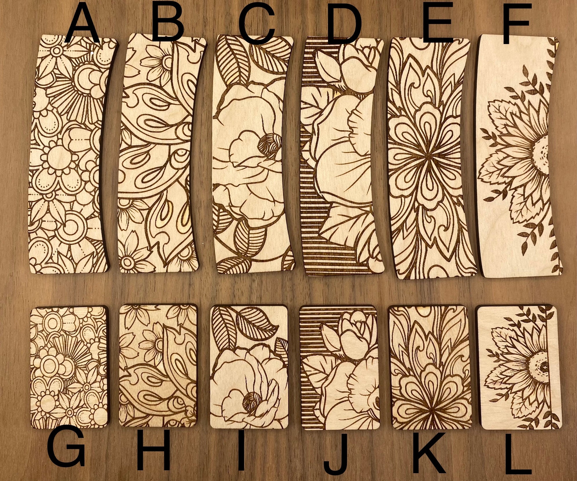 Floral Pattern Claw Clip Blank – UnderwoodWorksllc