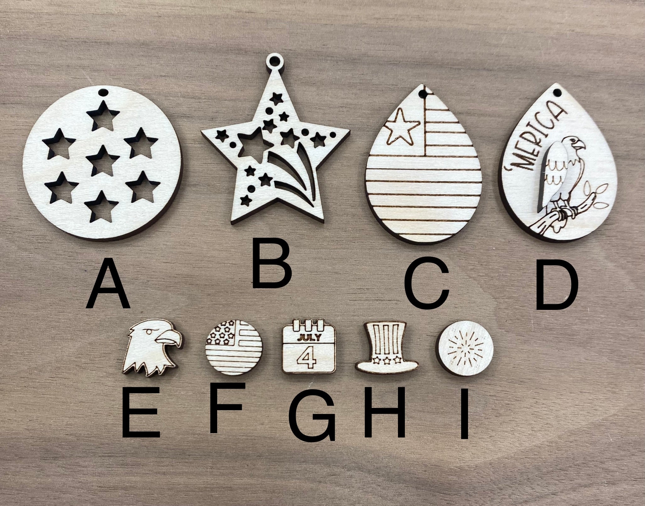 4th of July Patriotic Dangles and Stud PAIRS – UnderwoodWorksllc