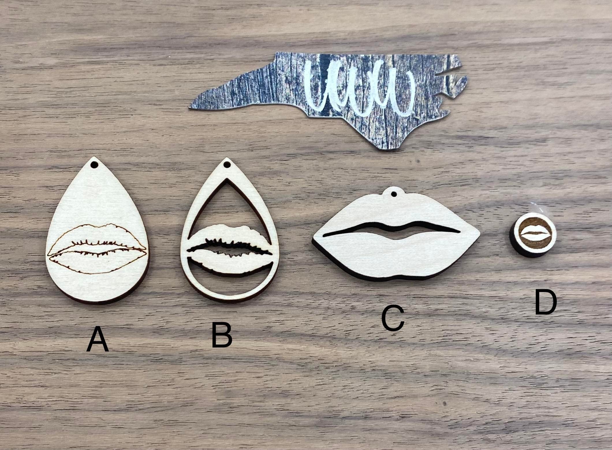 Lips Teardrop Dangle and Stud – UnderwoodWorksllc