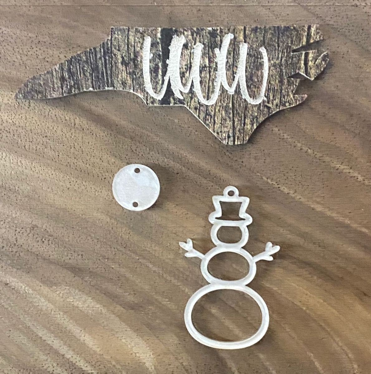 White Marble Acrylic Snowman PAIRS – UnderwoodWorksllc