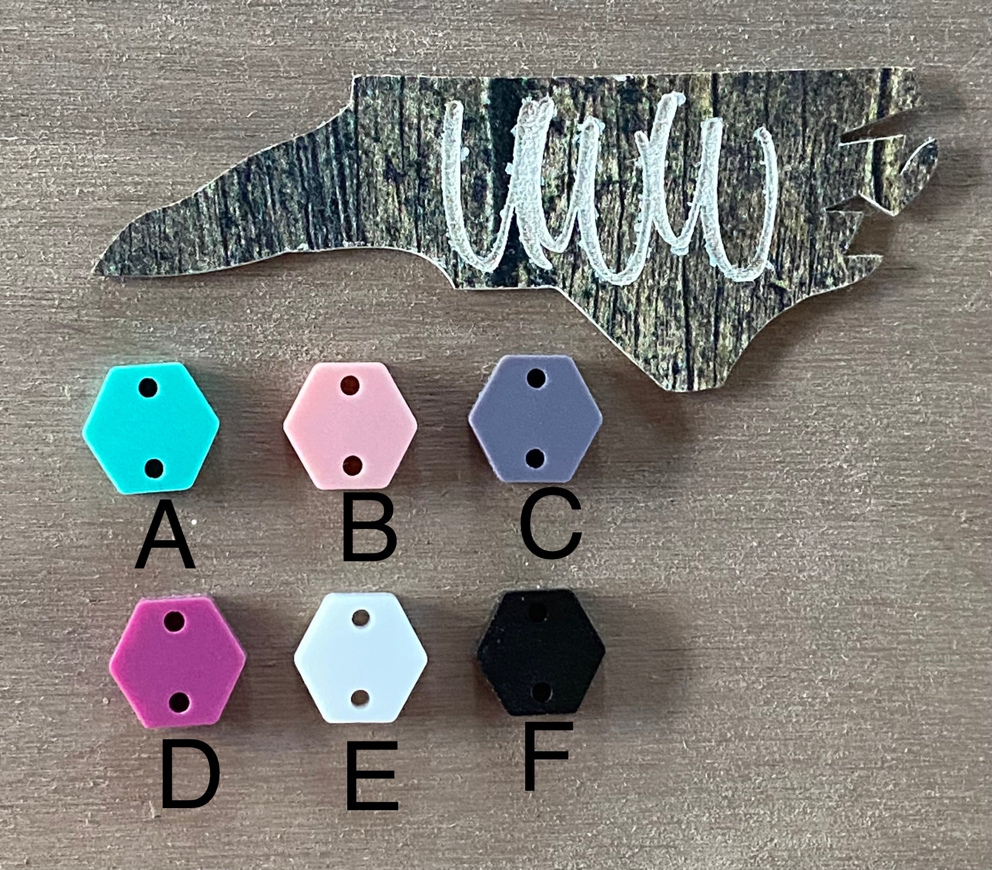 Matte Acrylic Hexagon Connector PAIRS – UnderwoodWorksllc