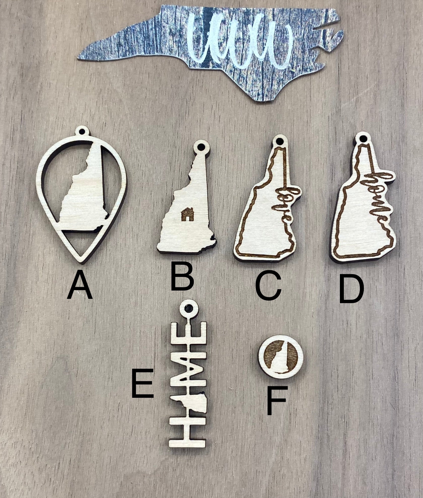 New Hampshire State Shape PAIRS – UnderwoodWorksllc