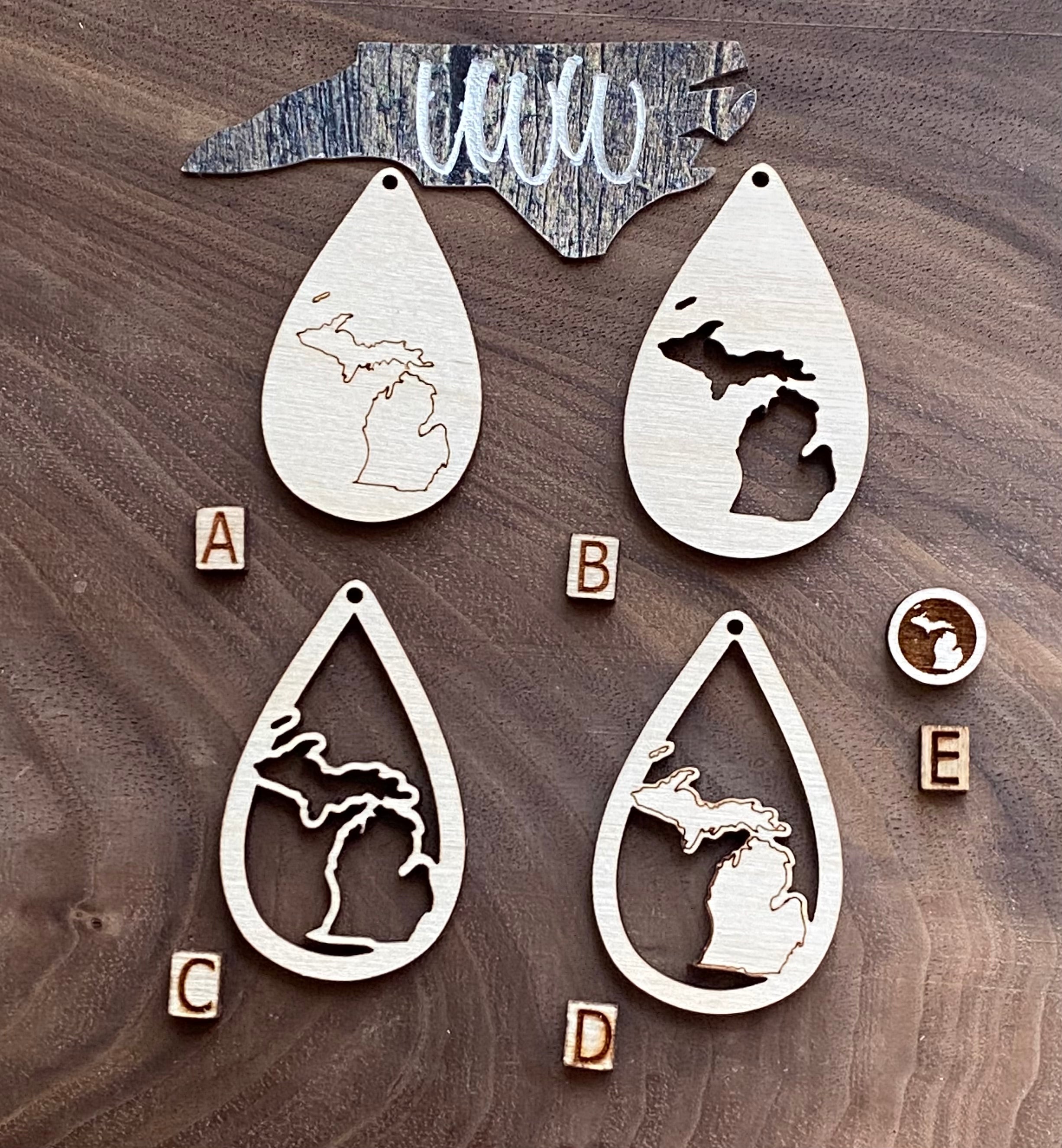 Michigan Teardrop and Stud PAIRS – UnderwoodWorksllc